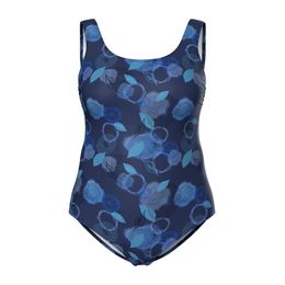 Ulla Popken Badeanzug 'Alice' Damen Größe 11XL/12XL blau / marine / indigo