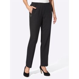 Webhose Adelina, Damen, Gr. 215, Extrakurzgrößen, schwarz, 66% Polyester, 32% Viskose, 2% Elasthan, meliert, lang, Hosen