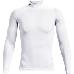 Under Armour Heatgear Comp Mock Funktionsshirt Herren - weiß - Gr. XL - Polyester/Elastan