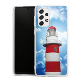 DeinDesign Galaxy A33 5G Handy Silikon H&uuml;lle Case transparent Handyh&uuml;lle Sky Lighthouse Cloud Silikon Case