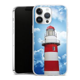 DeinDesign iPhone 14 Pro Max Handy Silikon H&uuml;lle Case transparent Handyh&uuml;lle Cloud Lighthouse Sky Silikon Case