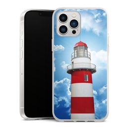 DeinDesign iPhone 13 Pro Max Handy Silikon H&uuml;lle Case transparent Handyh&uuml;lle Cloud Lighthouse Sky Silikon Case