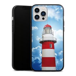 DeinDesign iPhone 13 Pro Max Handy Silikon H&uuml;lle Case schwarz Handyh&uuml;lle Cloud Lighthouse Sky