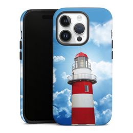 DeinDesign iPhone 14 Pro Handy Panzer Handyh&uuml;lle robuste Outdoor H&uuml;lle Schutzh&uuml;lle matt Cloud Lighthouse Sky Tough Case