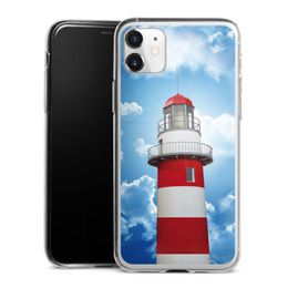 DeinDesign iPhone 11 Handy Slim Case Silikon Handyh&uuml;lle transparent H&uuml;lle extra d&uuml;nn Sky Lighthouse Cloud Silikon Slim Case