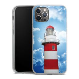 DeinDesign iPhone 12 Pro Max Handy Silikon H&uuml;lle Case transparent Handyh&uuml;lle Cloud Lighthouse Sky Silikon Case