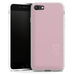 DeinDesign iPhone 7 Handy Silikon Hülle Case weiß Handyhülle Love Light Pink Heart Silikon Case