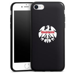 DeinDesign iPhone SE (2022) Handy Slim Case extra d&uuml;nn Silikon Handyh&uuml;lle schwarz H&uuml;lle Logo Retro Eagle Silikon Slim Case
