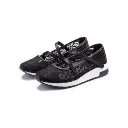 Lascana Sneaker Ballerinas schwarz Gr. 38 für Damen. Mit Spitze