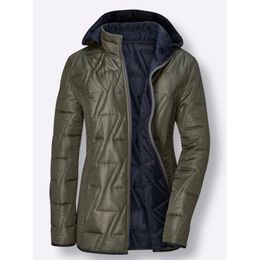 WITT Damen Wendejacke mit Kapuze, abzippbar, khaki, Gr&ouml;&szlig;e 50