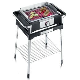 8117 Elektro Grill 2 Grillzonen Schwarz, Silber - Severin