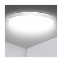 LED-Deckenleuchte, 36 W, 3240 lm, 6500 K, 22,9 cm, rund, nicht dimmbar, Deckenleuchte für Küche, Schlafzimmer, Wohnzimmer, Flur, Waschküche, Schrank