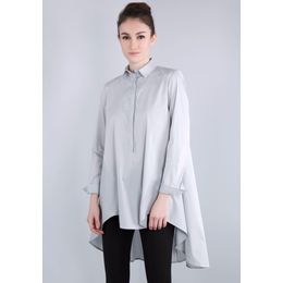 Longbluse Imperial "IMP-C ED3ABF", Damen, Gr. M (38), beige (perla), Web, Obermaterial: 79% Baumwolle, 18% Polyamid, 3% Elasthan, feminin, figurumspielend, Blusen, glockenförmige Long-Form