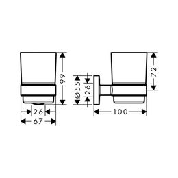 Hansgrohe Zahnputzbecher Logis Universal chrom 41718000