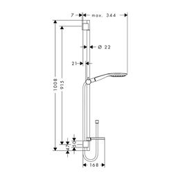 Hansgrohe Brausenset Raindance Select E 150 Unica S Puro 900mm chrom 27857000