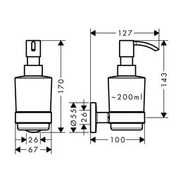 Hansgrohe Seifenspender Logis Universal chrom 41714000