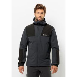 Outdoorjacke Jack Wolfskin "ANDUR JKT M", Herren, Gr. M (50), grau (phantom), 1. OBERSTOFF: 91% POLYAMID, 9% ELASTHAN; 2. OBERSTOFF: 90% POLYAMID, 10% ELASTHAN; 1.Futter: 100% POLYESTER, Jacken