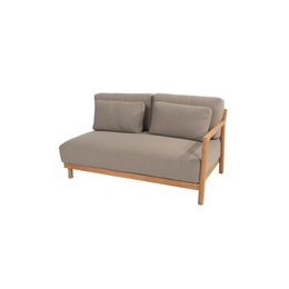 4Seasons Marie 2.5 Sitzer Sofa Armlehne links, natural Teak mit 5 Kissen