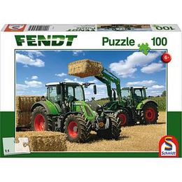 SCHMIDT Fendt Vario mit Frontlader Puzzle, 100 Teile