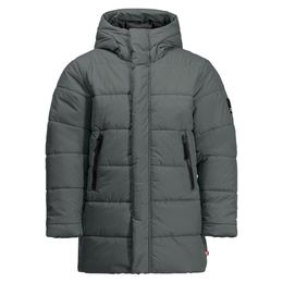 Outdoorjacke Jack Wolfskin "TEEN INS LONG JACKET Y", Kinder, Gr. 152, grün (slate, grün), OBERSTOFF 100% POLYESTER, 1.FUTTER 100% POLYESTER, 2.FUTTER 100% POLYESTER FÜLLUNG 100% POLYESTER, Jacken