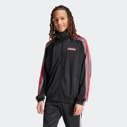 Trainingsjacke adidas originals "ADIBREAK TT", Herren, Gr. L, schwarz (schwarz, grau four, better scarlet), Obermaterial: 100% Polyester, sportlich, Jacken