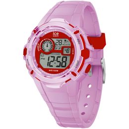 Ice Watch Chronograph ICE-WATCH "ICE digit explorer - Small", rosa, Armbanduhren, Kinder, Quarzuhr, Armbanduhr, Kinderuhr, digital, Geschenkidee