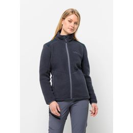 Fleecejacke Jack Wolfskin "KAMMWEG PILE FZ W", Damen, Gr. M (38/40), grau (graphite), 1. OBERSTOFF 100% POLYESTER 2. OBERSTOFF 100% POLYAMID FUTTER 100% POLYESTER, Jacken