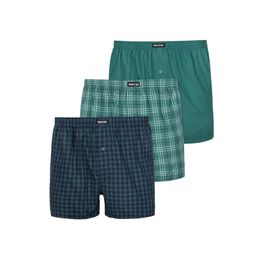 SNOCKS Boxershort 'American' Herren Gr&ouml;&szlig;e XXL marine / gr&uuml;n / wei&szlig;