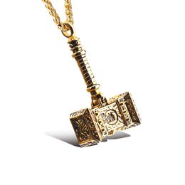 Kette mit Anhänger Firetti "Schmuck Geschenk, Hammer, strukturiert", schwarz (gelbgoldfarben, schwarz), Halsketten, Herren, Edelstahl, L: 55cm B: 3mm, B:3mm