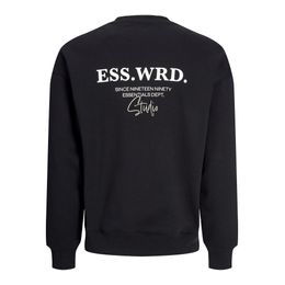 Jack & Jones Jack & Jones Sweatshirt 'JJEURBAN EDGE STUDIO' Herren Gr&ouml;&szlig;e L schwarz / wei&szlig;