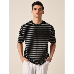 Antioch Crew Neck T-Shirt Herren Gr&ouml;&szlig;e M schwarz / wei&szlig;