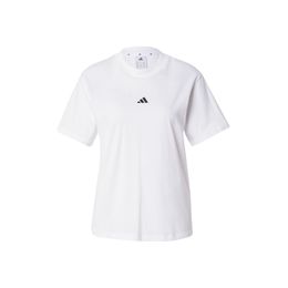 adidas Sportswear Performance Shirt 'ESSENTIALS SMALL LOGO COTTON' female size XL Black / White