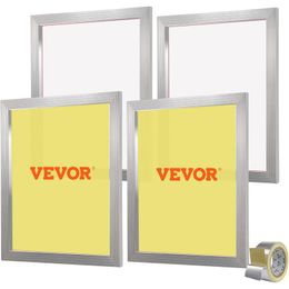 VEVOR 4 Stk. Aluminiumlegierung Siebrahmen Siebdruckpresse 50,8 x 61 cm, Siebdruckmaschine Zubehör 355 Mesh, Säureresistenz & nicht Verformbar für