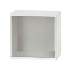 Dmora Cube Bücherregal, Esche weiß, Maße 35 x 35 x 29 cm