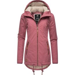 Winterjacke Ragwear "Zuzka Winter", Damen, Gr. L (40), rosa (blassrosa), Außenmaterial: 100% Polyester, Innenfutter: 100% Polyester, Kapuzenfutter: 100% Polyester, Wattierung: 100% Polyester, modisch, tailliert Po-bedeckend, Langarm mit Knopf Rippstrickbündchen mit Druckknopf, Jacken, Wasserdichter Winterparka mit Teddyfleece Innenfutter