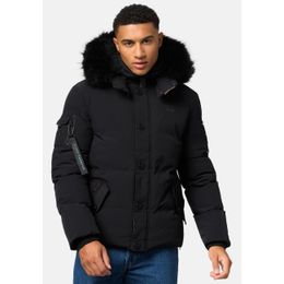 Winterjacke STONE HARBOUR "Halvaar", Herren, Gr. XXL (56), schwarz, Oberstoff: 100% Polyester, Futter: 100% Polyester, Wattierung: 100% Polyester, Ärmelfutter: 100% Polyester, Kunstpelz: 100% Polyester, modisch, gerade normal, hoch geschlossener Ausschnitt, Langarm Ärmel ohne Ärmelschlitz Rippstrickbündchen, Jacken, stylischer Winterparka mit abnehmbarer Kapuze