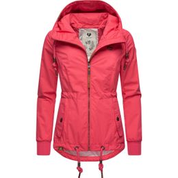 Outdoorjacke Ragwear "Danka", Damen, Gr. S (36), lila (beere), Außenmaterial: 100% Polyester, Innenfutter: 100% Polyester, casual, regular fit hüftbedeckend, Langarm Ärmel ohne Ärmelschlitz elastischer Bund mit innenliegendem Gummizug, Jacken, Wasserdichte Übergangsjacke mit großer Kapuze