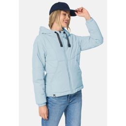 Steppjacke Navahoo "Eisbällchen", Damen, Gr. M (38), blau (babyblau), Oberstoff: 100% Polyester, Futter: 100% Polyester, Wattierung: 100% Polyester, Ärmelfutter: 100% Polyester, modisch, figurumspielend hüftbedeckend, hoch geschlossener Ausschnitt, Langarm Ärmel ohne Ärmelschlitz elastischer Bund mit Windstopper,mit innenliegendem Gummizug, Jacken, stylische Damen Winterjacke mit Kapuze