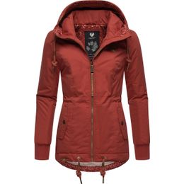 Winterjacke Ragwear "YM-Danka", Damen, Gr. M (38), rot (feuerrot), Außenmaterial: 100% Polyester, Innenfutter: 100% Polyester, Wattierung: 100% Polyester, casual, tailliert hüftbedeckend, hoch geschlossener Ausschnitt, Langarm Ärmel ohne Ärmelschlitz Rippstrickbündchen, Jacken, stylische Winter Outdoorjacke mit Kapuze