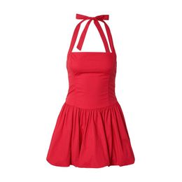 Hollister Kleid Damen Größe 40 rot Winterkleid