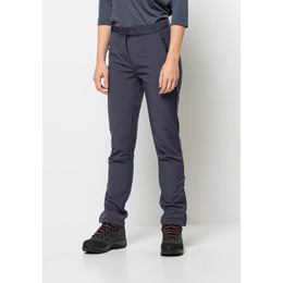 Softshellhose Jack Wolfskin "STOLLBERG PANTS W", Damen, Gr. 44, Normalgrößen, grau (dolphin), 1. OBERSTOFF 94% POLYESTER, 6% ELASTHAN 2. OBERSTOFF 88% POLYESTER, 12% ELASTHAN, Hosen