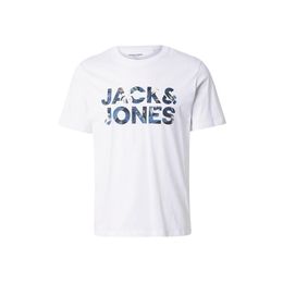 Jack & Jones JACK & JONES T-Shirt 'JJEBryan' Herren Gr&ouml;&szlig;e XL saphir / dunkelblau / orange / wei&szlig;