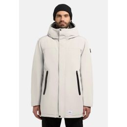 Kurzmantel Khujo "Kann-YM", Herren, Gr. XL (54), weiß (sanftes weiß), Material: 85% Polyester, 15% Baumwolle, Futter: 100% Polyester, Wattierung: 100% Polyester, gerade Po-bedeckend, Ärmel ohne Ärmelschlitz gerader Abschluss, Mäntel, Kurzer Herren Wintermantel mit Kapuze
