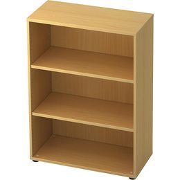 eurokraft pro Büroregal, 2 Fachböden, HxBxT 1100 x 800 x 400 mm, Buche