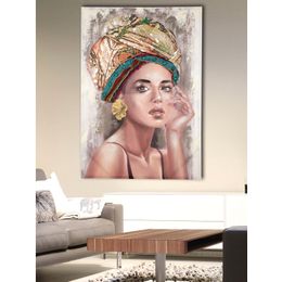 Leinwandbild Gilde "Bild Frau "Tianna"", bunt, B:70cm H:100cm T:3cm, Leinwand, Bilder