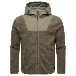 Fleecejacke Ragwear "Adar", Herren, Gr. XXXL (58), braun, Fleece, Obermaterial: 100% Polyester, Innenfutter: 100% Polyester, sportlich, gerade hüftlang, hoch geschlossener Ausschnitt, Langarm Ärmel ohne Ärmelschlitz abgesteppte Kante, Jacken, Angesagte Herren Plüschjacke mit hohem Kragen