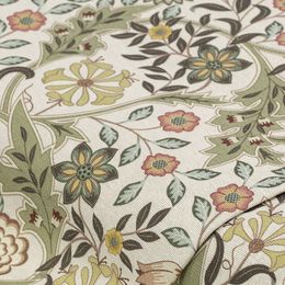 buttinette Dekostoff skandinavische Blumen "Lorena", natur-color