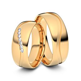 Modell TR123 Wellen Fuge 750er Ros&eacute;gold - 28630