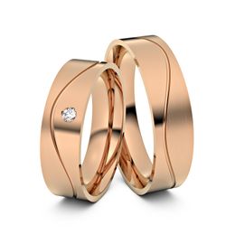 Modell TR134 Wellen Fuge 333er Rotgold - 29088