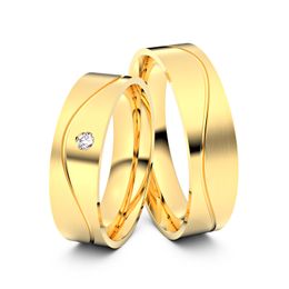 Modell TR134 Wellen Fuge 585er Gelbgold - 29090